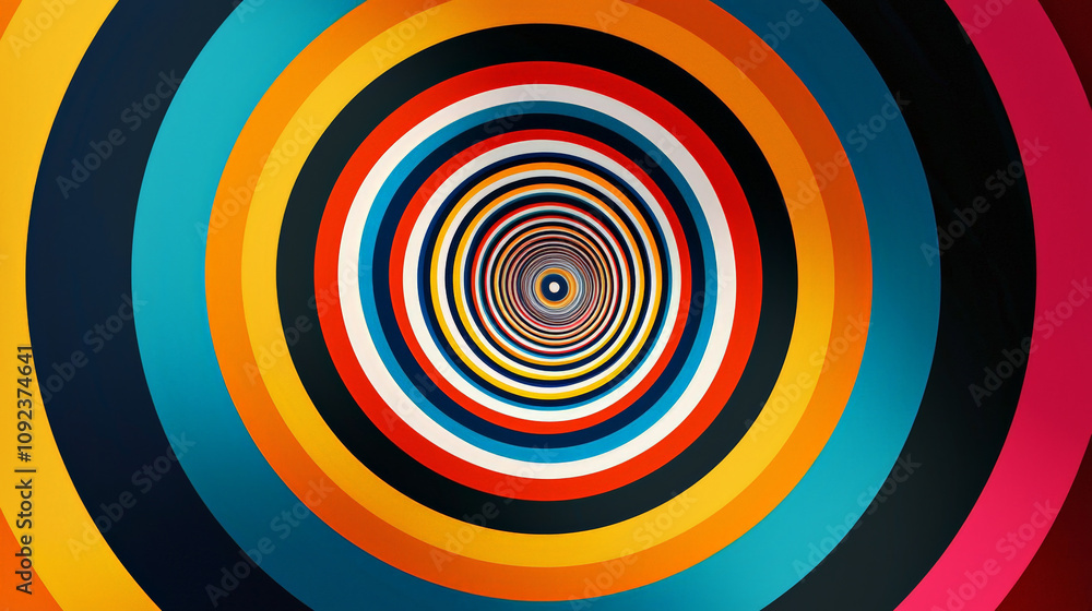 Colorful concentric circles create mesmerizing optical illusion ...