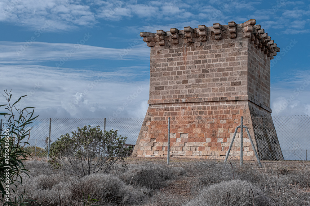 Poster Tower of Regina, a stone built, 15th century historic monument ...