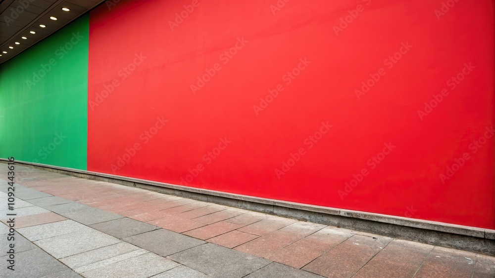 Green gradient overlay on a solid red background, background, motion ...