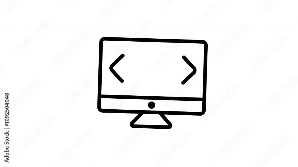 Animated select product line icon on transparent background, ecommerce ...