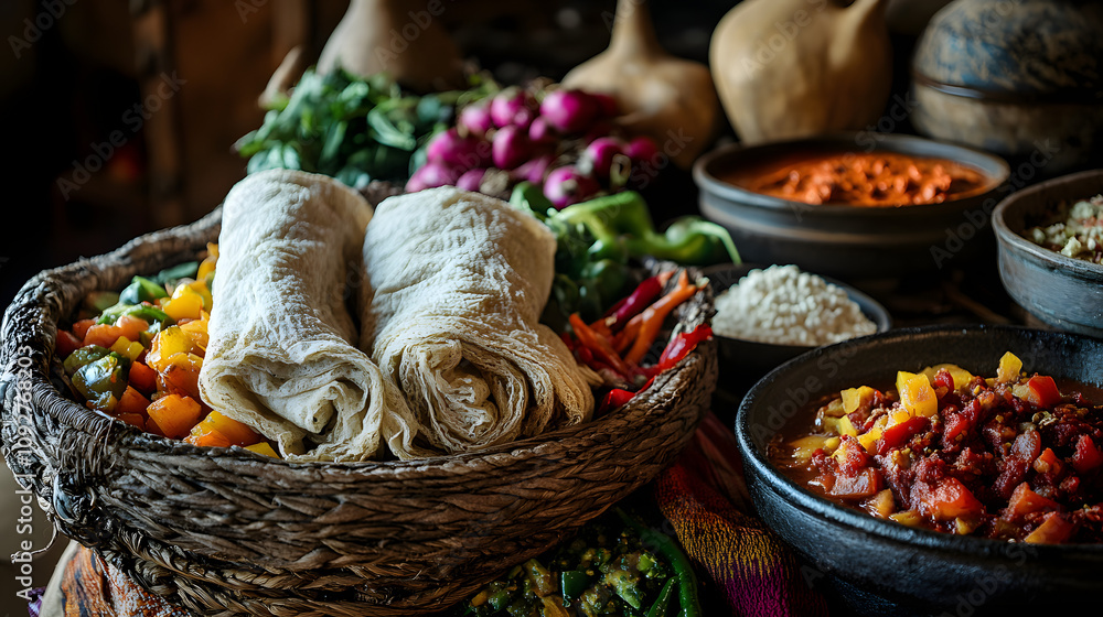 Ethiopian Culinary Tradition: The Art of Serving Fluffy Sourdough ...