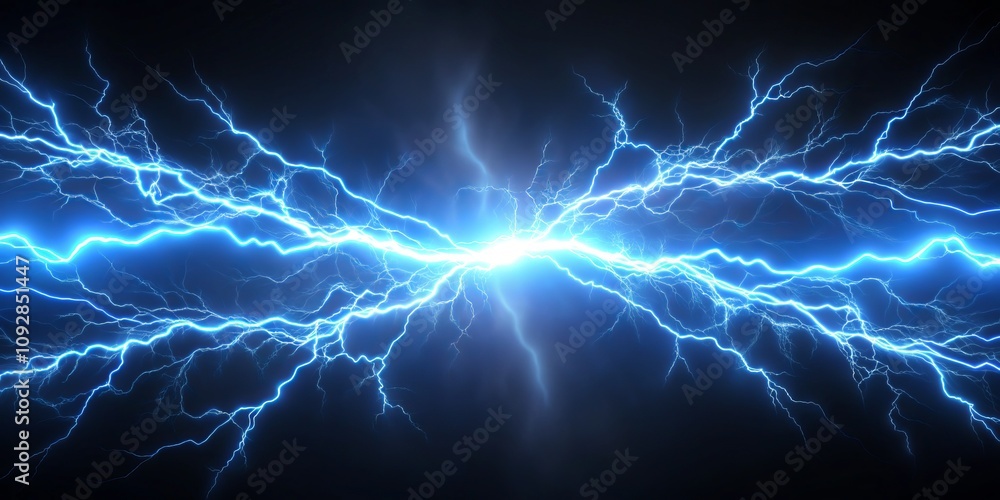 Elegant Electric Lightning Strikes Animation Loop in 4K with Glowing ...