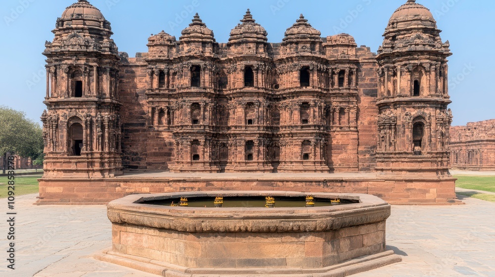 Historical architecture of the ancient temple complex india landmark ...