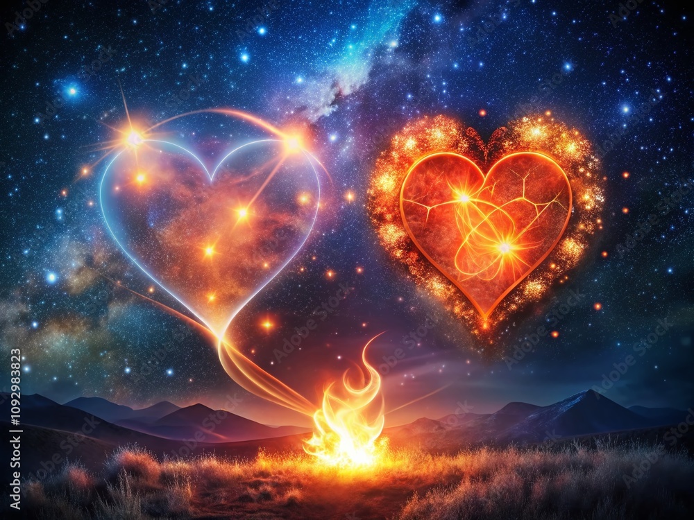 Night Photography of Aries and Leo Love Compatibility: A Celestial ...