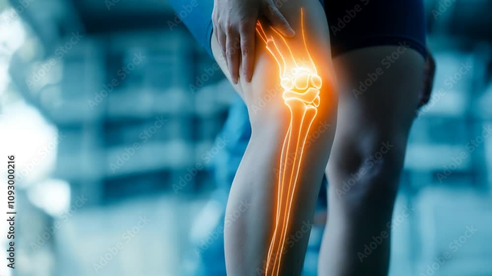 Knee Joint Anatomy Glowing Structure of Leg for Enhanced Movement ...