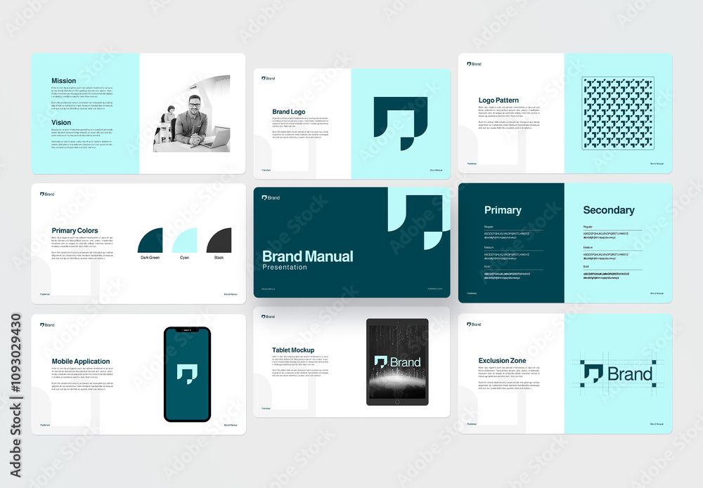 Brand Manual Presentation Design Stock Template | Adobe Stock