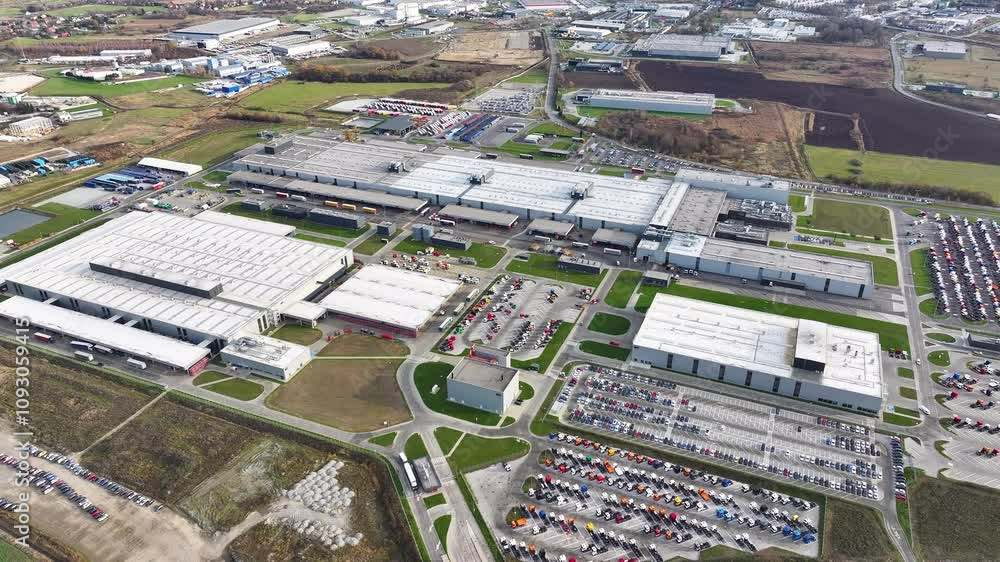 Exploring a large truck manufacturing facility showcasing assembly ...