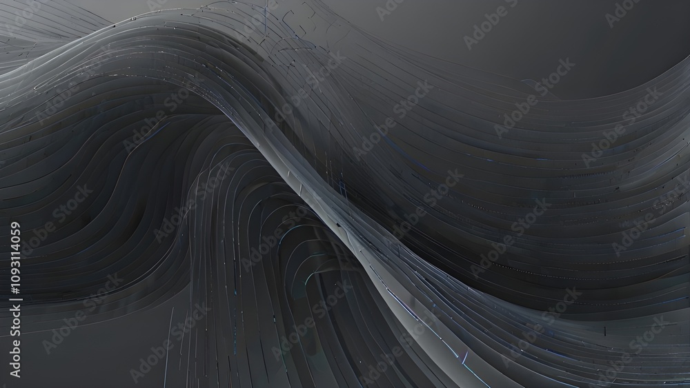 Abstract wave blend lines on transparent background. Design for banner ...