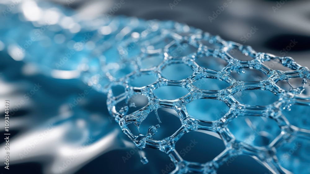 background A detailed rendering of the structure of a carbon nanotube ...