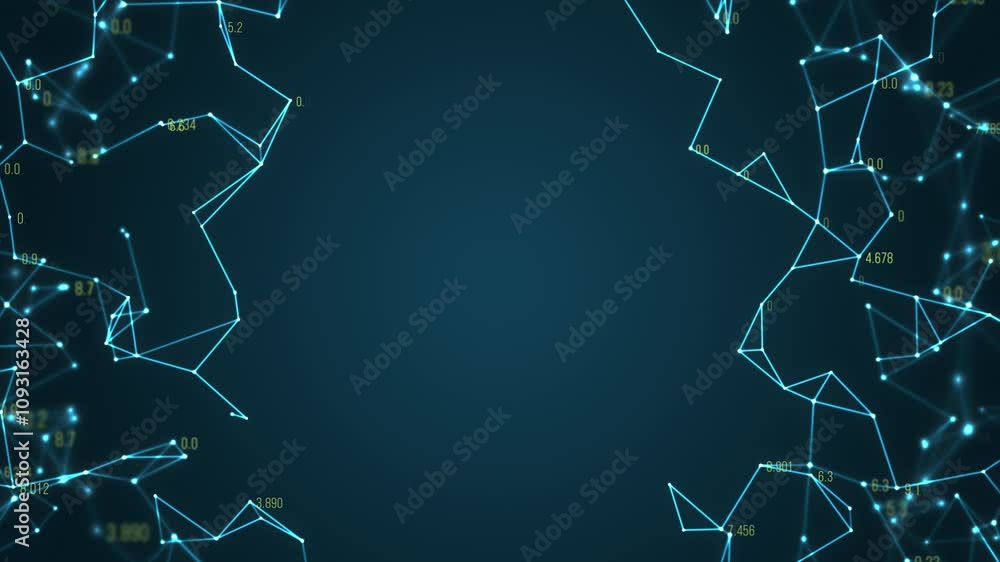 Network Nodes Connections Background Loop Digital data, Network lines ...