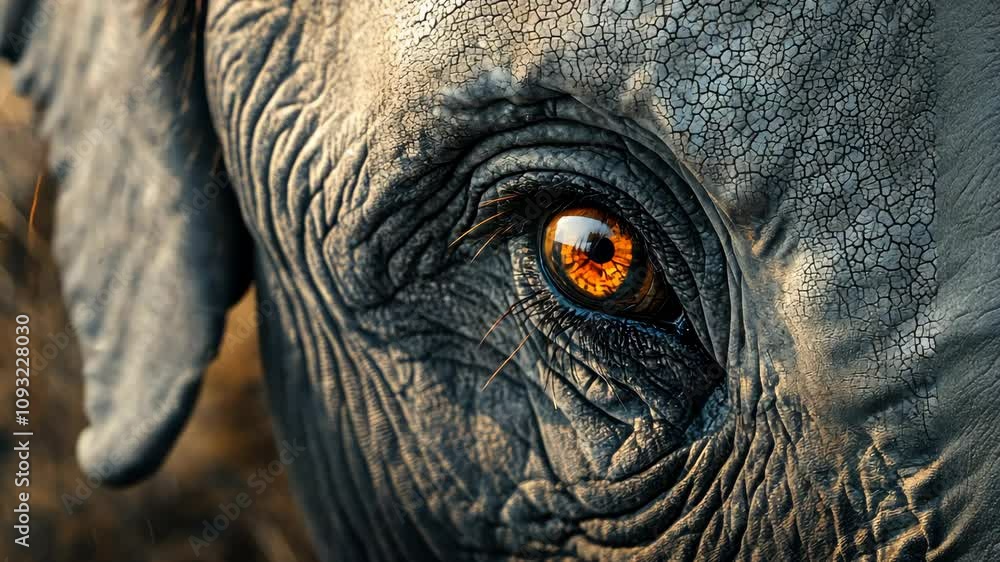 Elephant's Eye Close-Up: A powerful close-up of an elephant's eye ...