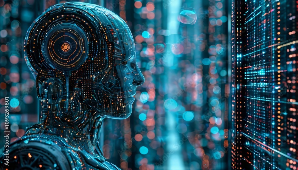 Loopable Illustrative 3D Animation of Neural Network. Concept: Chatbot ...