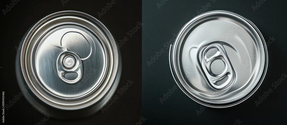 Aluminum Beverage Can Top Views: A Detailed Look at Two Variations of a ...