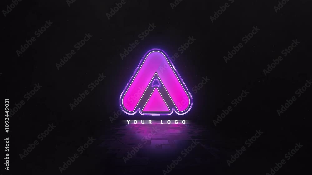 creative 3d new logo reveal animation template, Water electric splash glowing hyper energetic ...