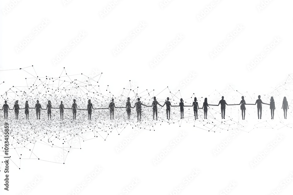 United We Stand: A Chain of People Connected by Network - Teamwork ...