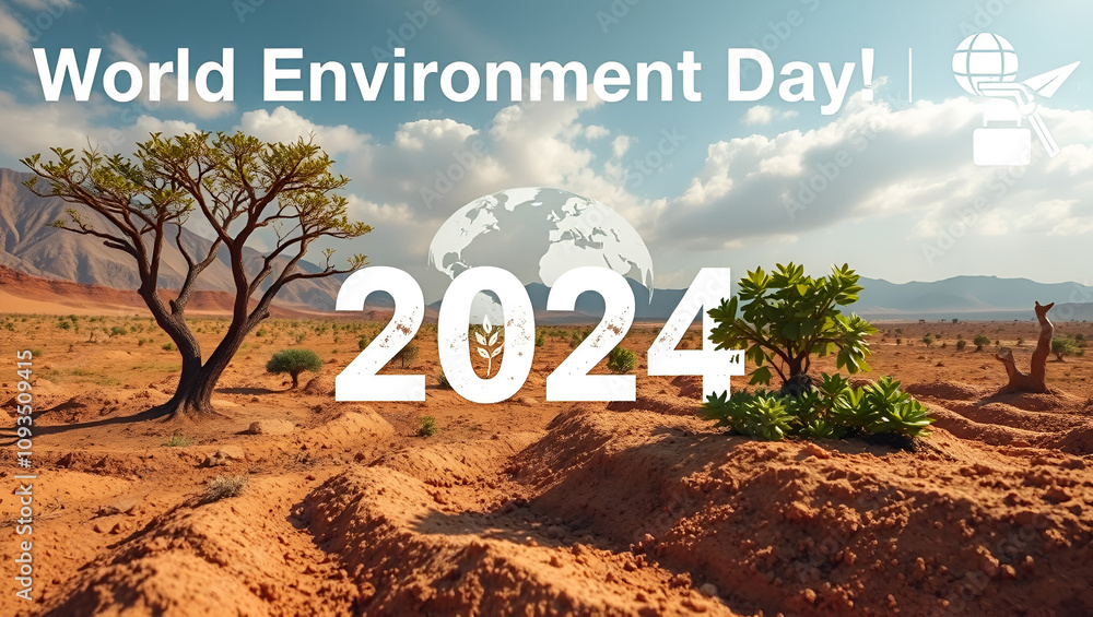 World Environment Day 2024 concept - Land restoration, desertification ...