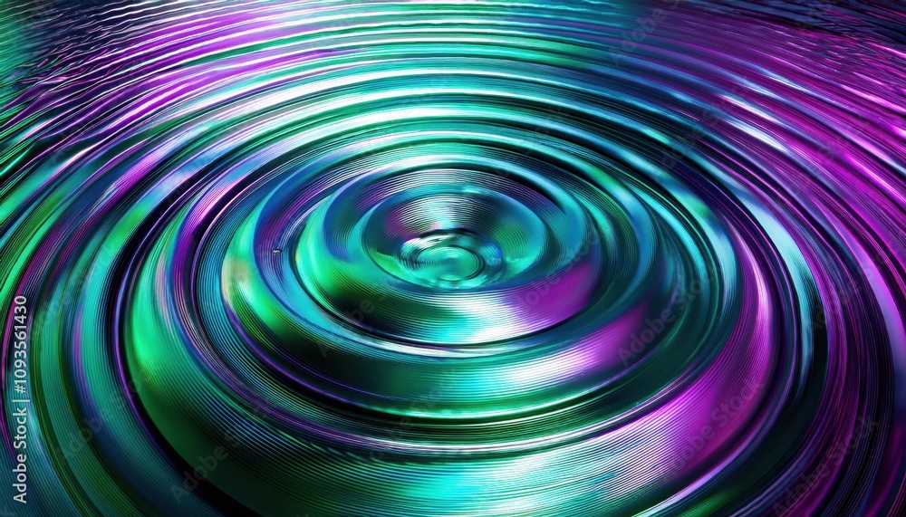 Vibrant Metallic Ripple Abstraction. Dynamic Representation of ...