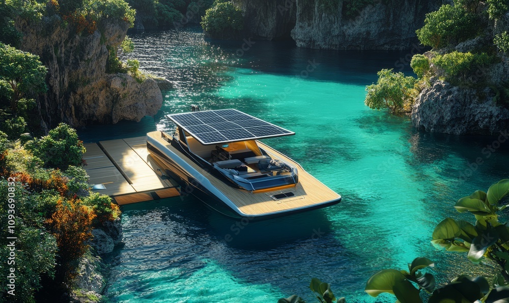 An autonomous dock that is also a charging station for electric boat ...