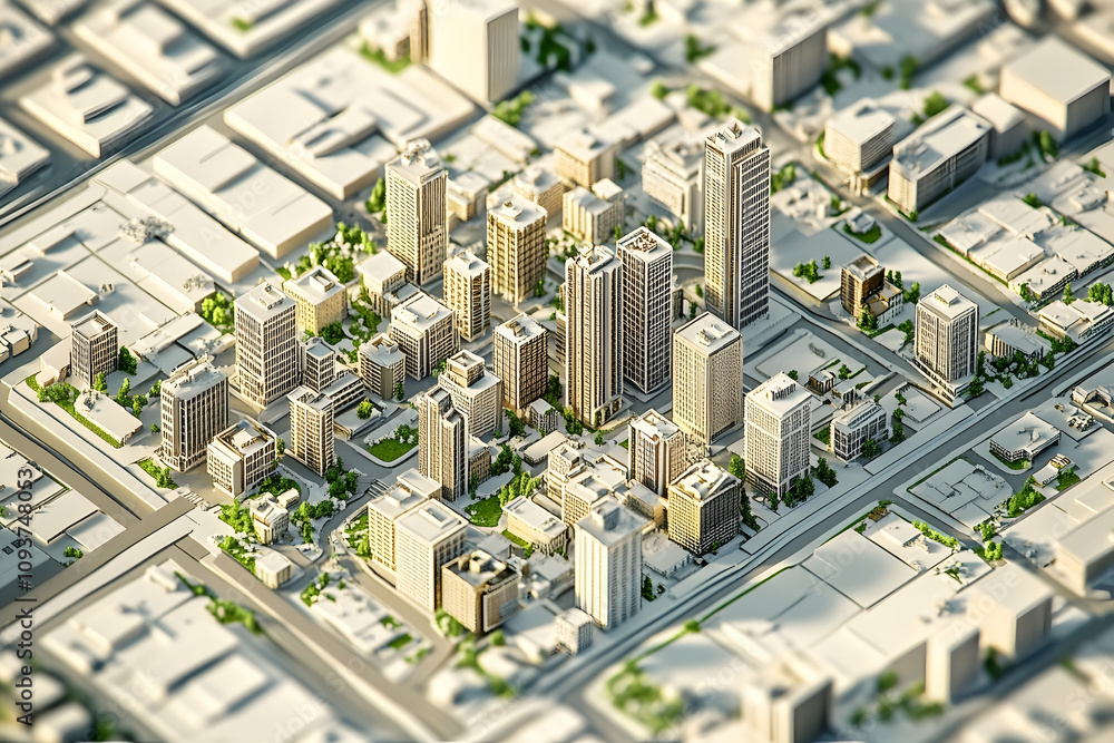 Ilustração do Stock: Urban city map in 3D isometric perspective with ...