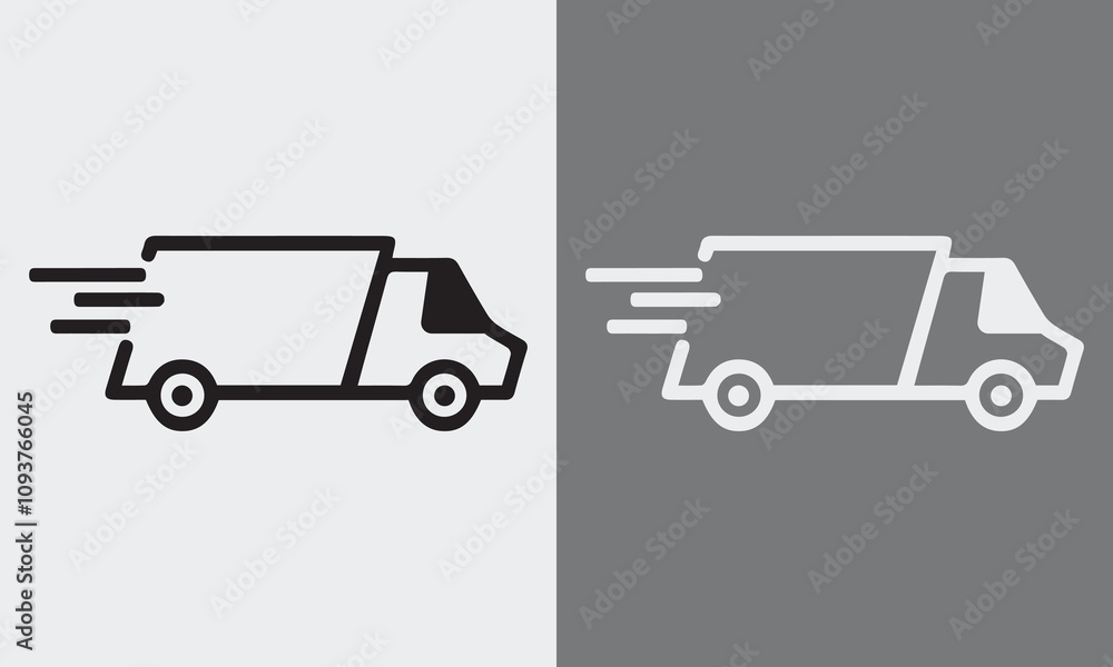 Fast shipping delivery truck icon,Delivery service icon. Express ...