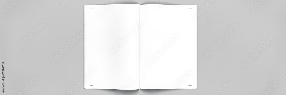Blank Brochure magazine with mockup design layout isolated on a grey ...