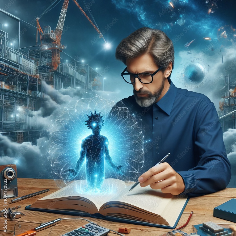 Cosmic Ray Detector A constructor invents a cosmic ray detector Stock ...