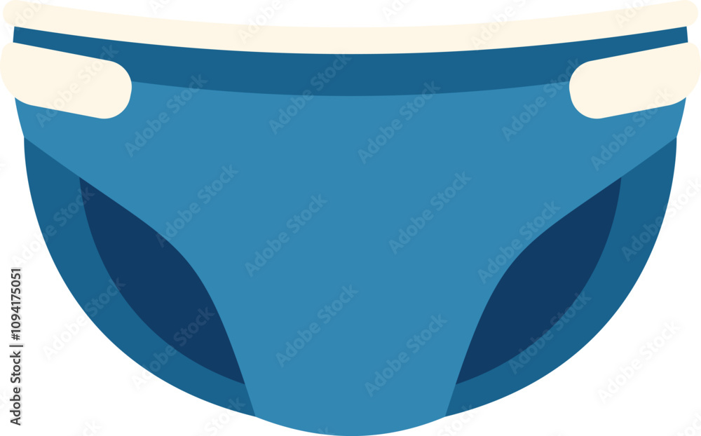 Cartoon blue diaper, disposable nappy for toddlers, childcare and ...