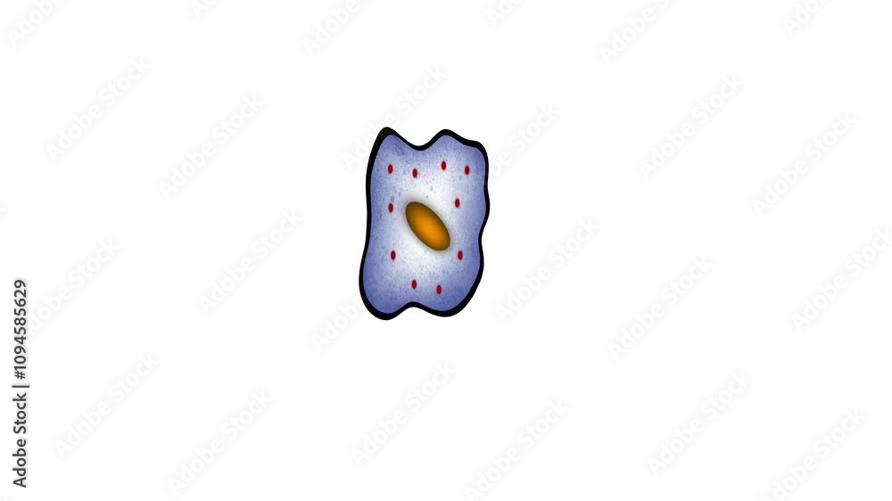 Motion of biology, Asexual reproduction, binary fission in amoeba ...