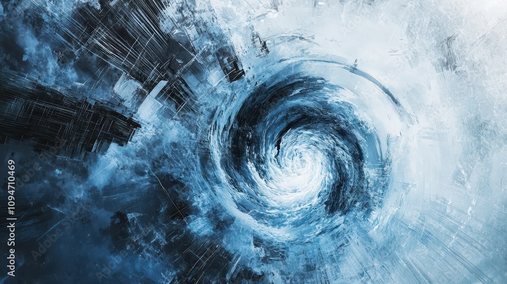 Visualizing Bomb Cyclone: Turbulent Blues and Grays with Swirling ...