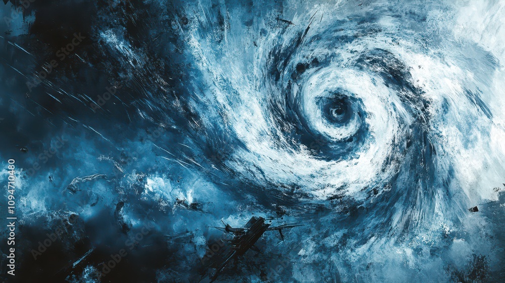 Visualizing Bomb Cyclone: Turbulent Blues and Grays with Swirling ...