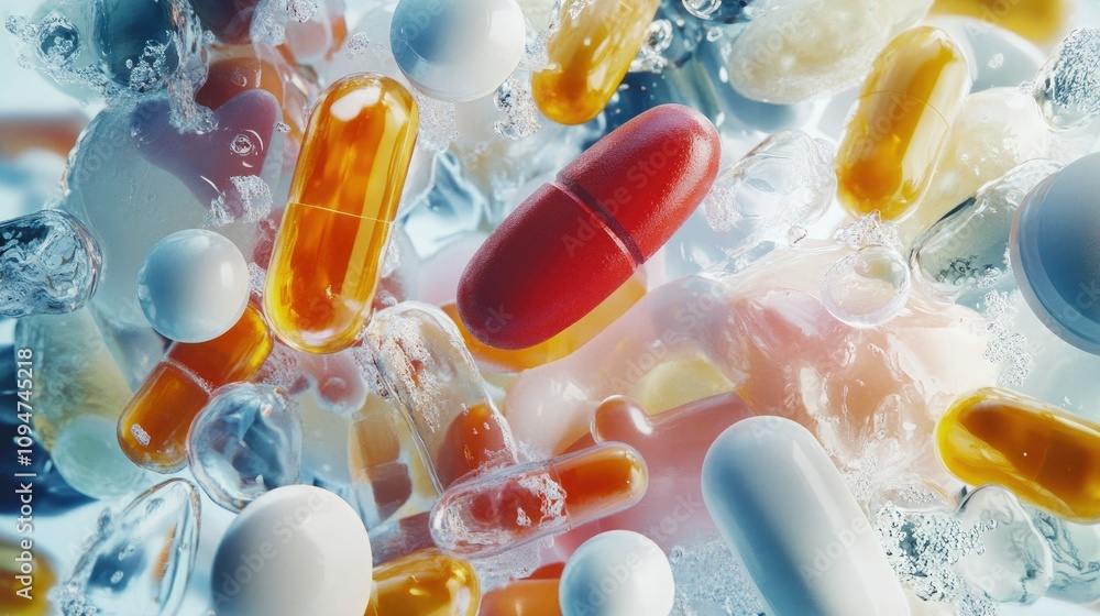 Detailed image of medical treatments, medications, and therapies aimed ...