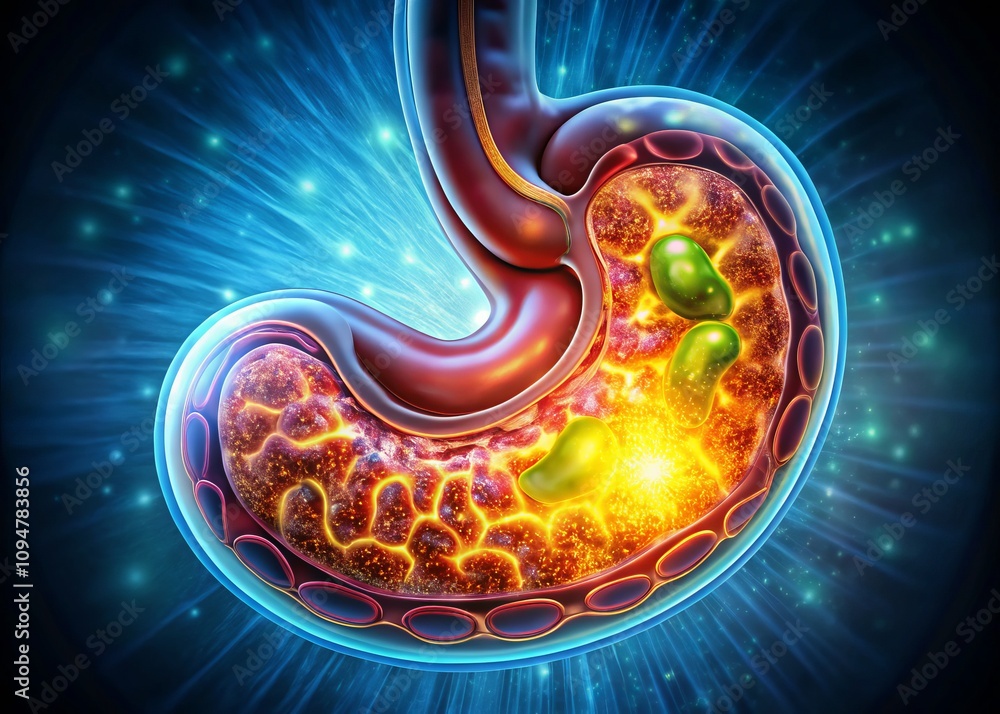 Illustration of Stomach Lining Healing Process After H. Pylori ...
