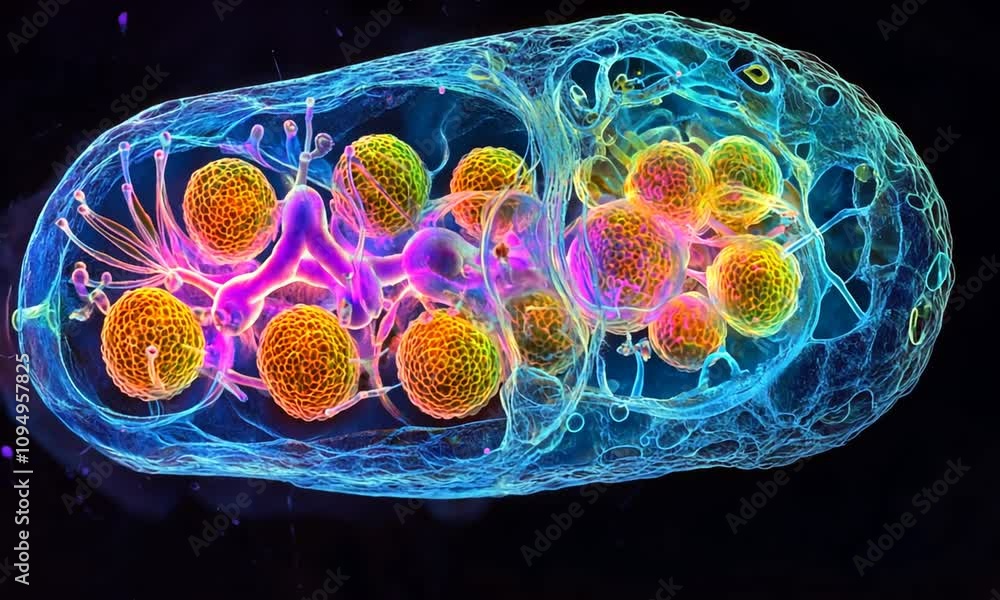Microscopic View of a Pollen Grain's Internal Structure, Vividly ...
