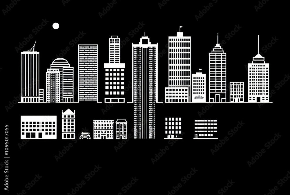 ASCII Buildings A collection of buildings created using ASCII ch Stock ...
