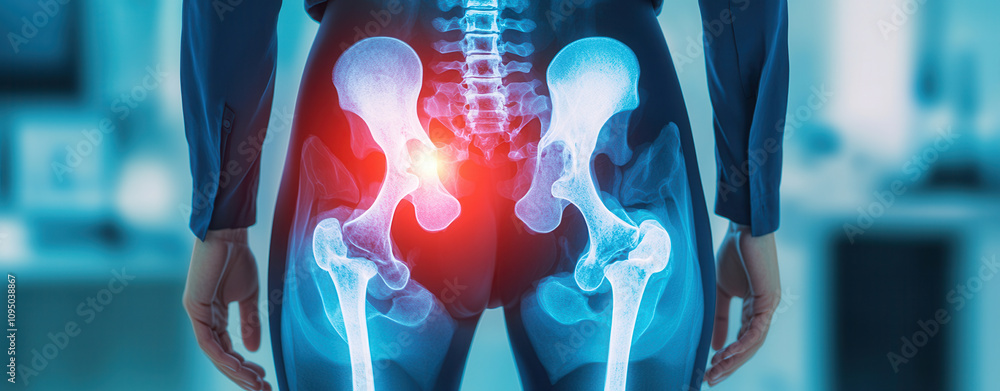 Artificial intelligence in medical detection. X ray image showing human ...