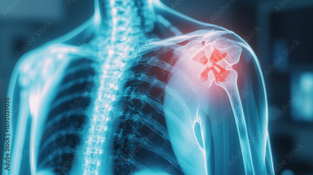 Artificial intelligence in medical detection. X ray image of human ...