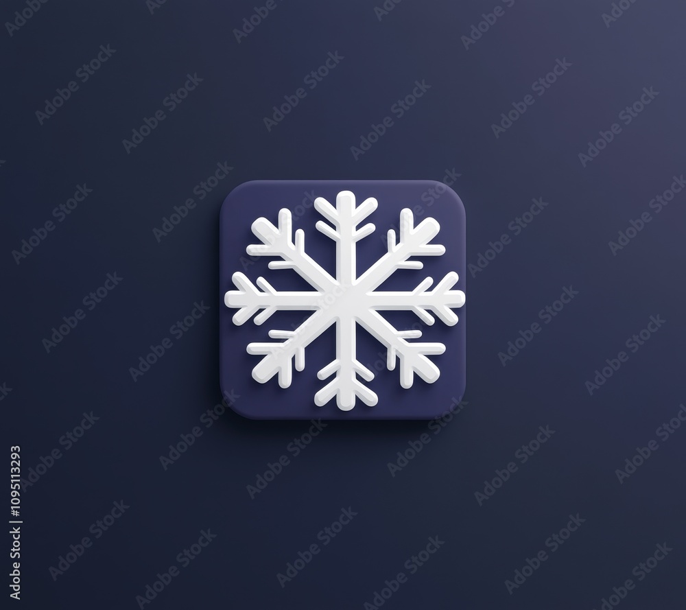 Winter chill symbol graphic design minimalist style cool color scheme ...