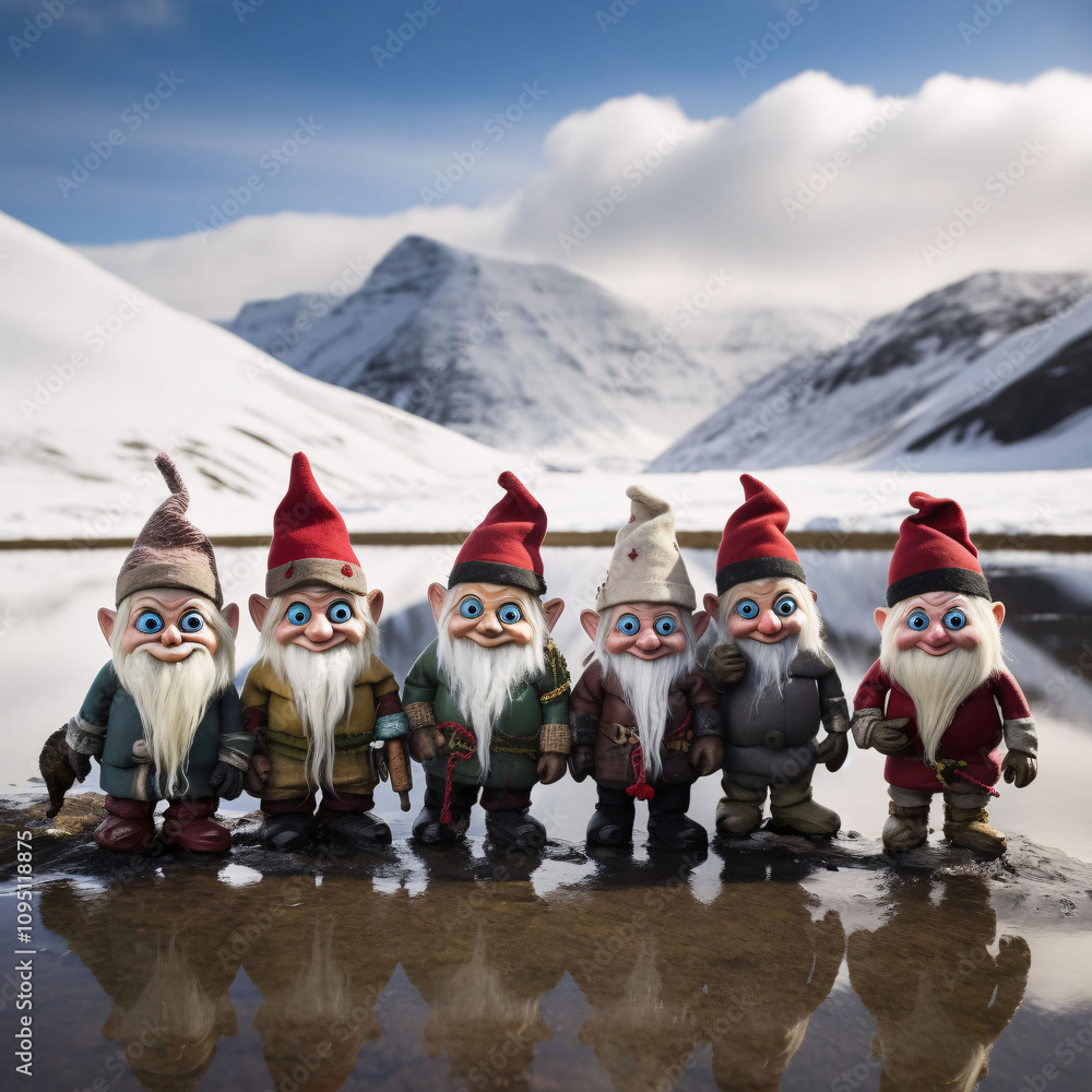 Christmas elves from the northern landscape. There is a tradition in ...