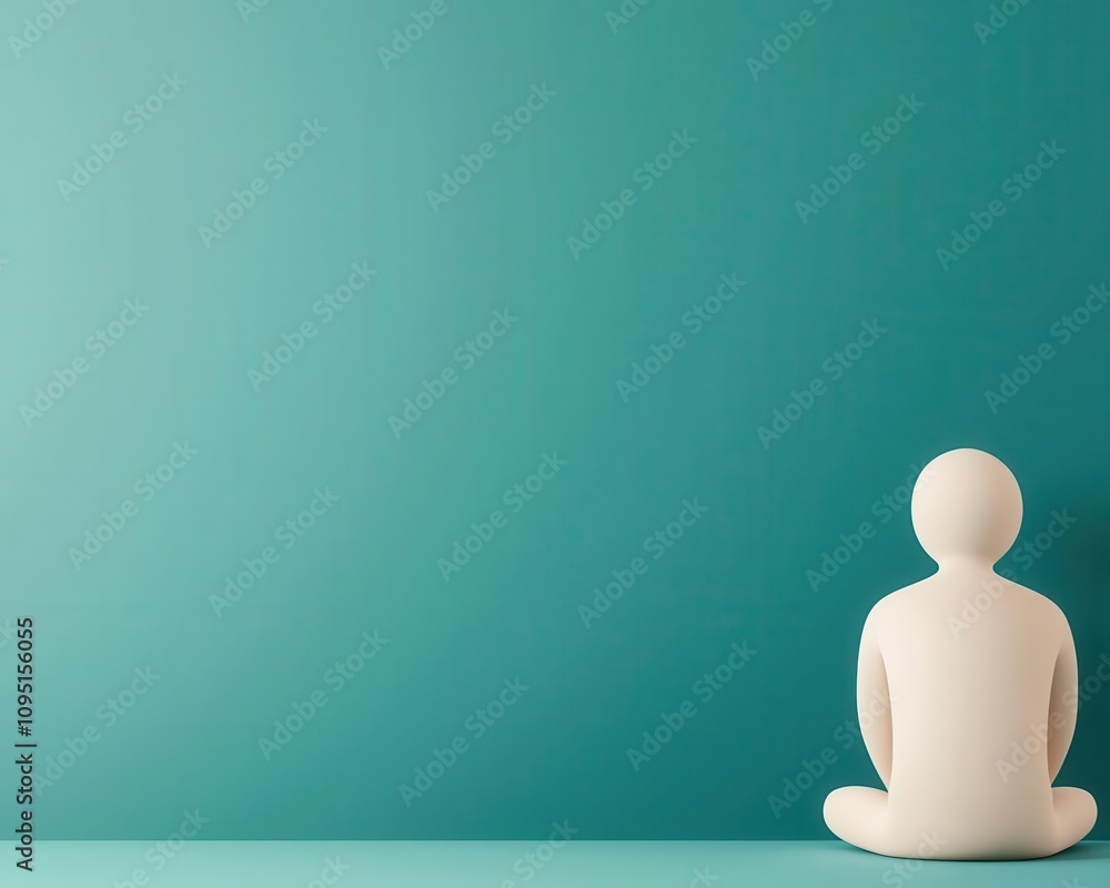 Sad figure sitting alone, emotional monologue in faint luminescent text ...