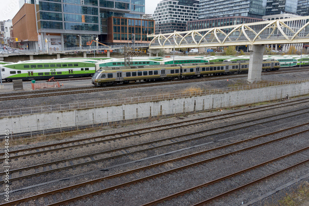 rail corridor to Union Station viewed from the south side with UP ...