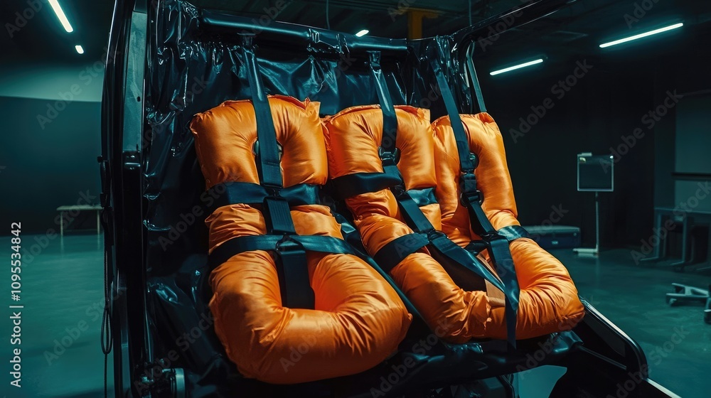 Safety Harness and Seat Pads in a Modern Medical Facility for ...