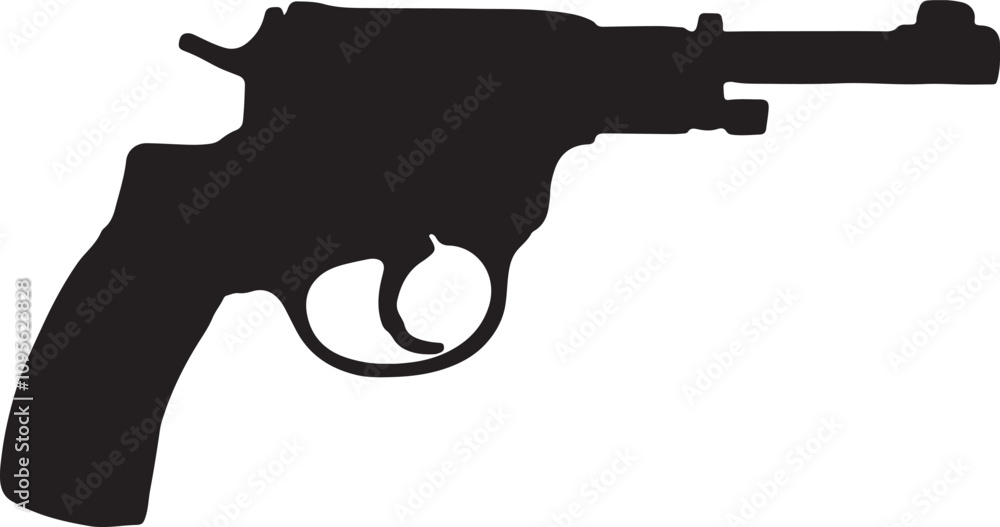Vector Silhouette Collection: Clean and Bold Designs Collection of Guns ...