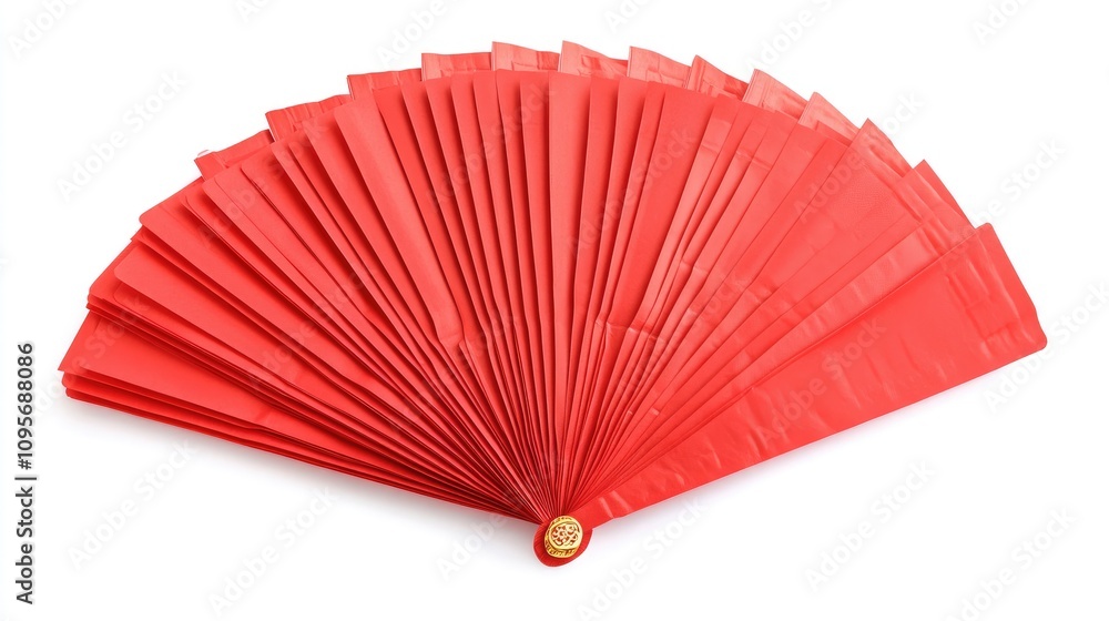 A stack of red packets arranged in a fan shape, symbolizing luck and ...