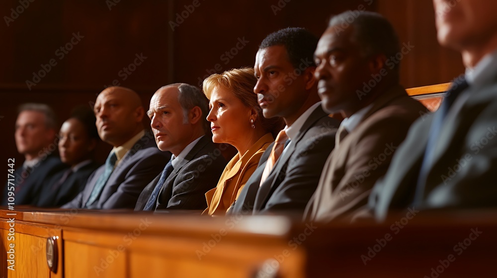 Jury Deliberation: A Candid Shot from the Courtroom. AI Generated Stock ...