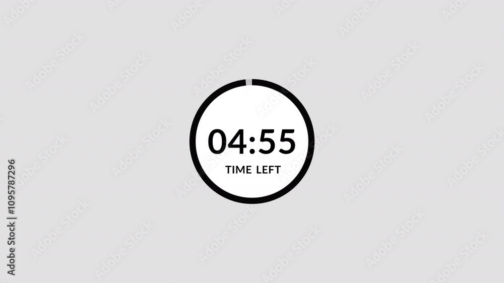 5 minutes circle countdown animation timer, 5 minutes countdown timer ...
