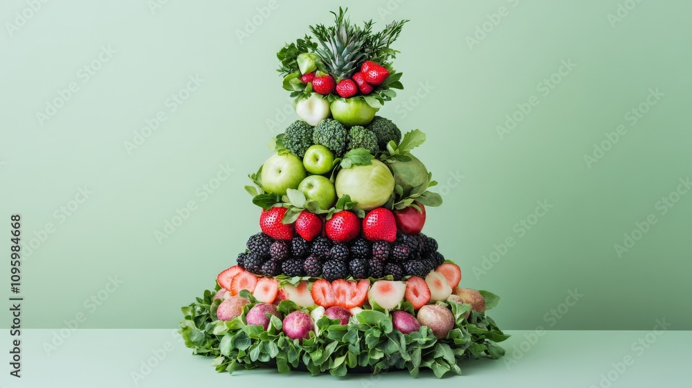 Artistic Representation of Food Safety Pyramid Principles Stock Photo ...