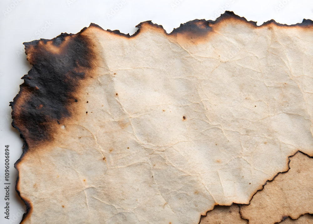 Burnt edge paper texture with unique, aged appearance, showcasing ...
