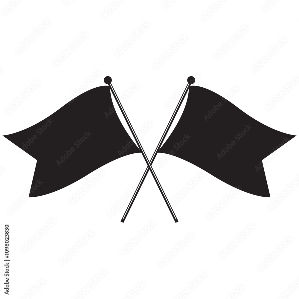 crossed black flags colorguard flags color guard flags svg vector ...