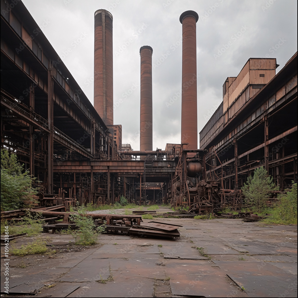 Echoes of Industry: A Glimpse into a Forgotten Steel Mill, Where Rust ...