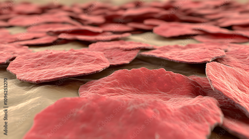 A microscopic view of active muscle cells, highlighting their dynamic ...